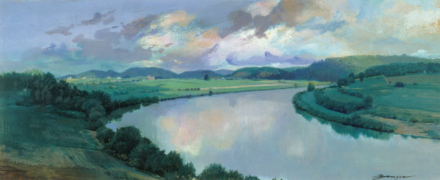 Prints of Blows Ferry Painting by Lloyd Branson Available